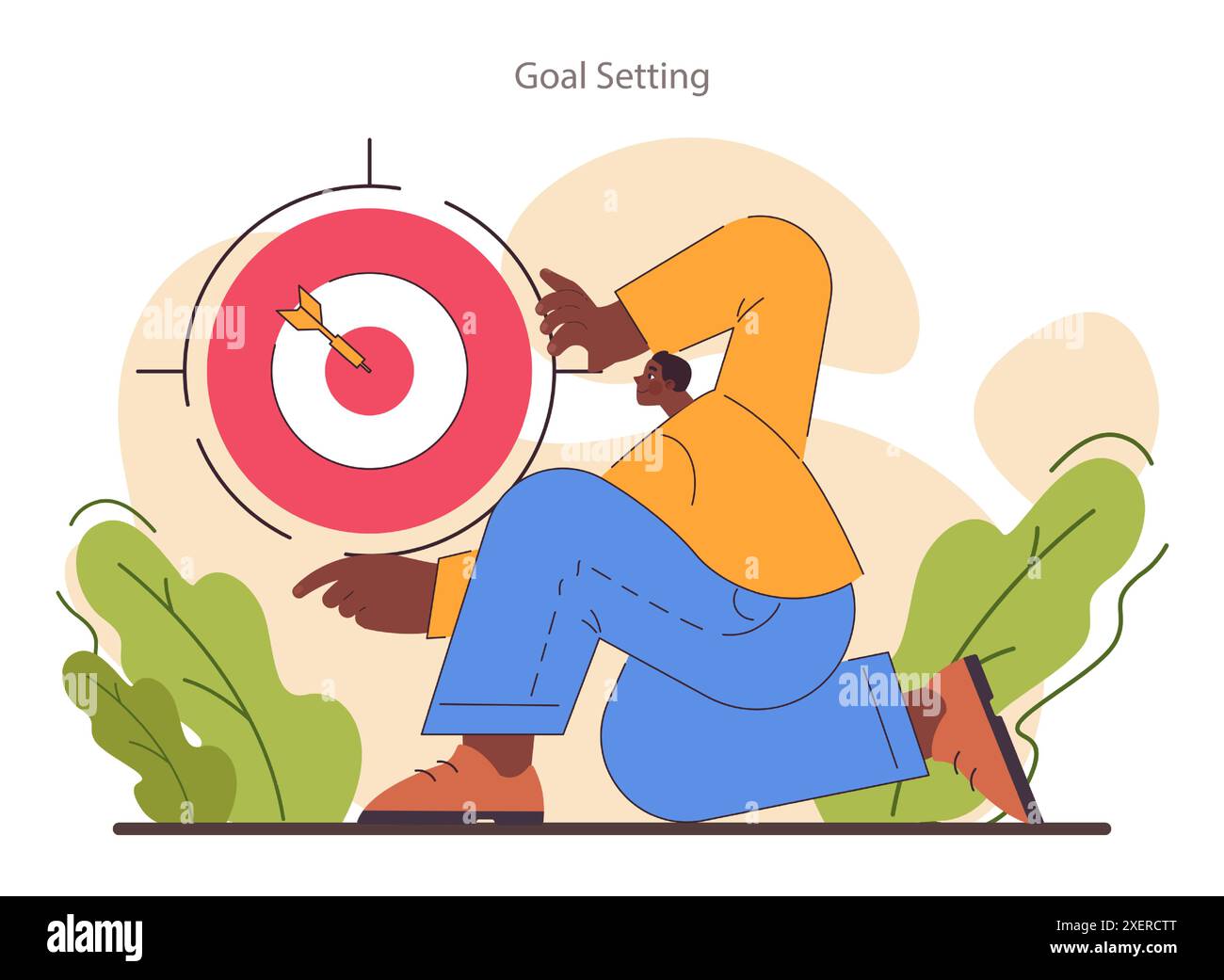 Goal setting. Idea of strategy development and moving towards success ...