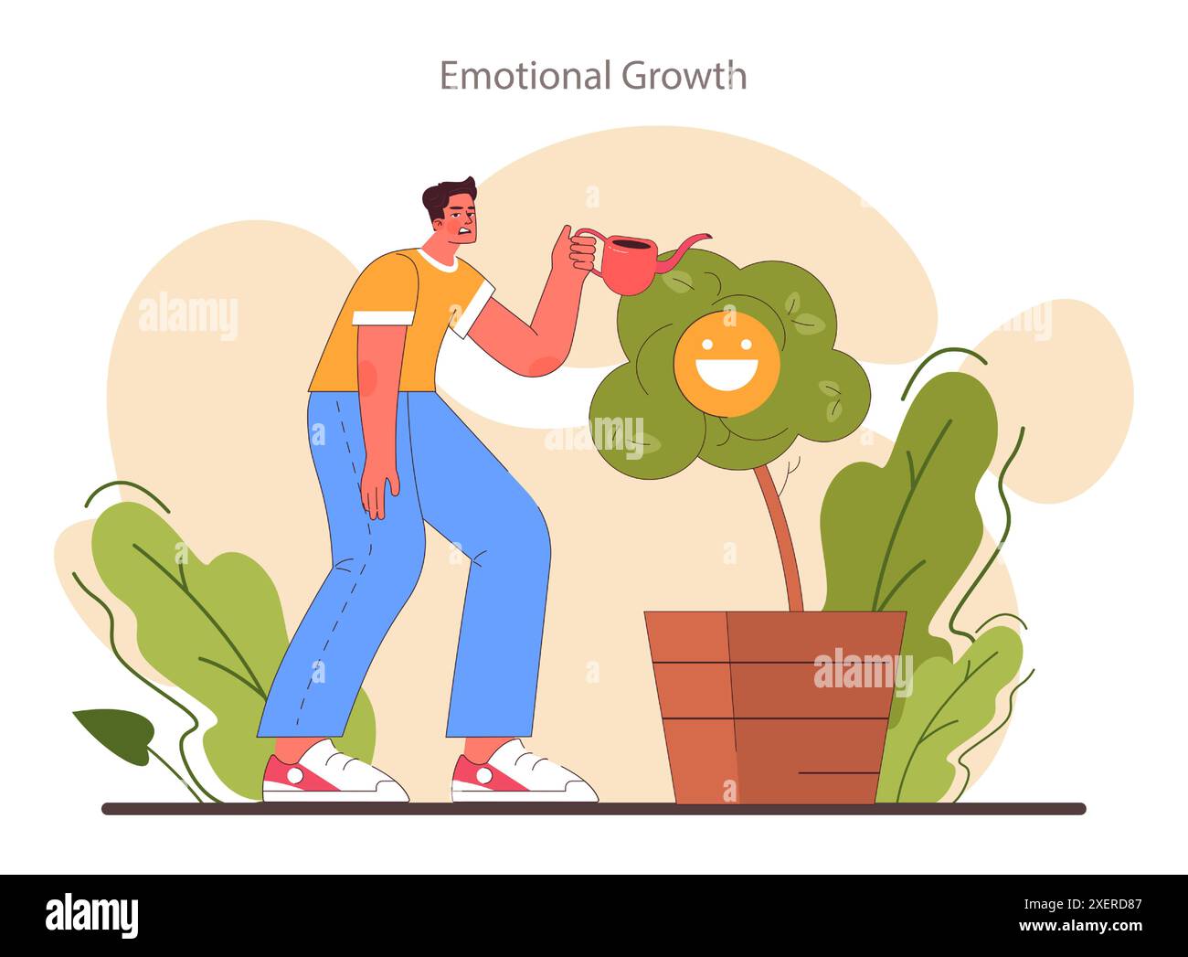 Emotional growth. Emotion balance and resilience skill and EQ ...