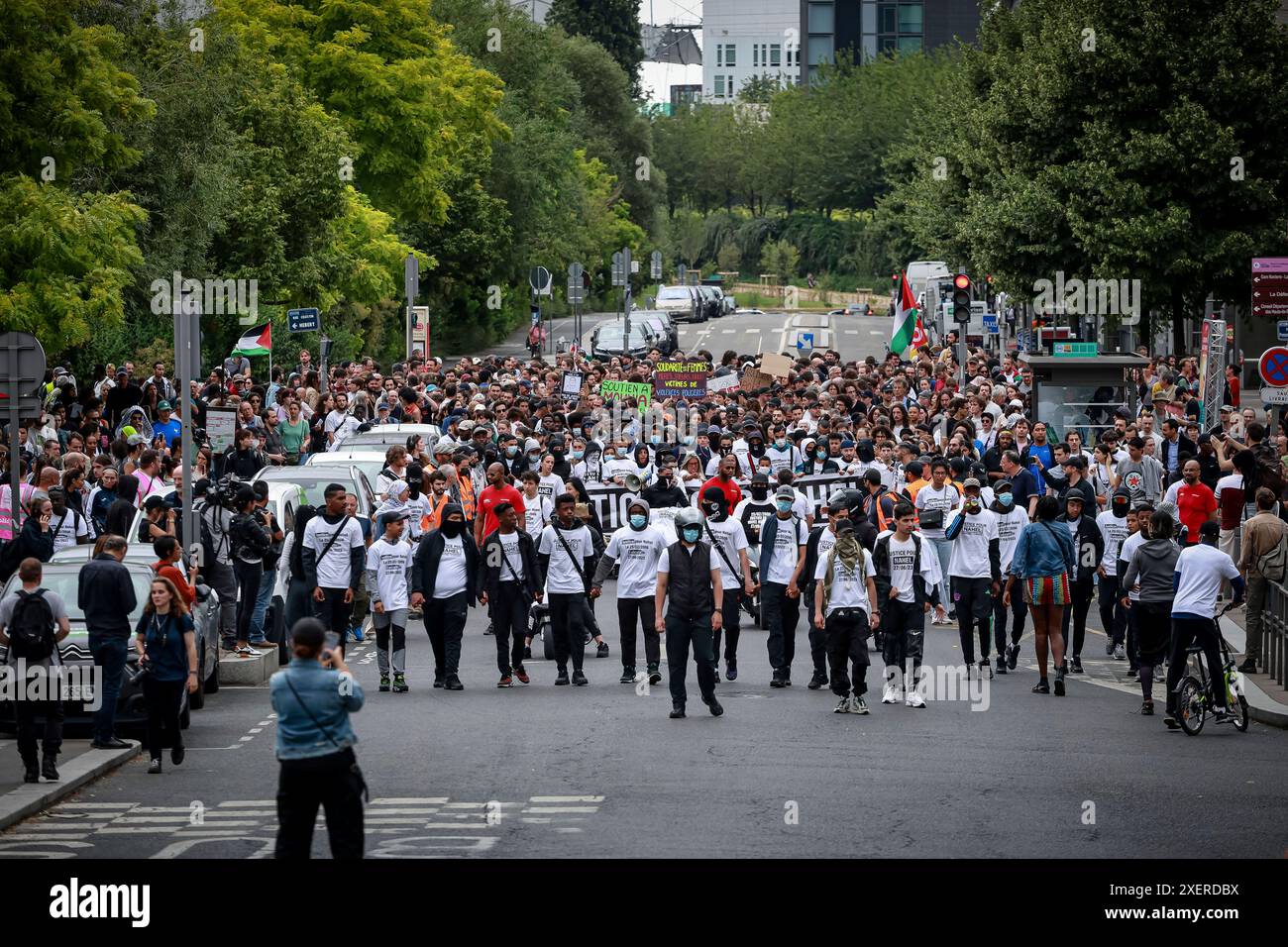 Protestors attend a silent march called by the mother of 17-year-old ...
