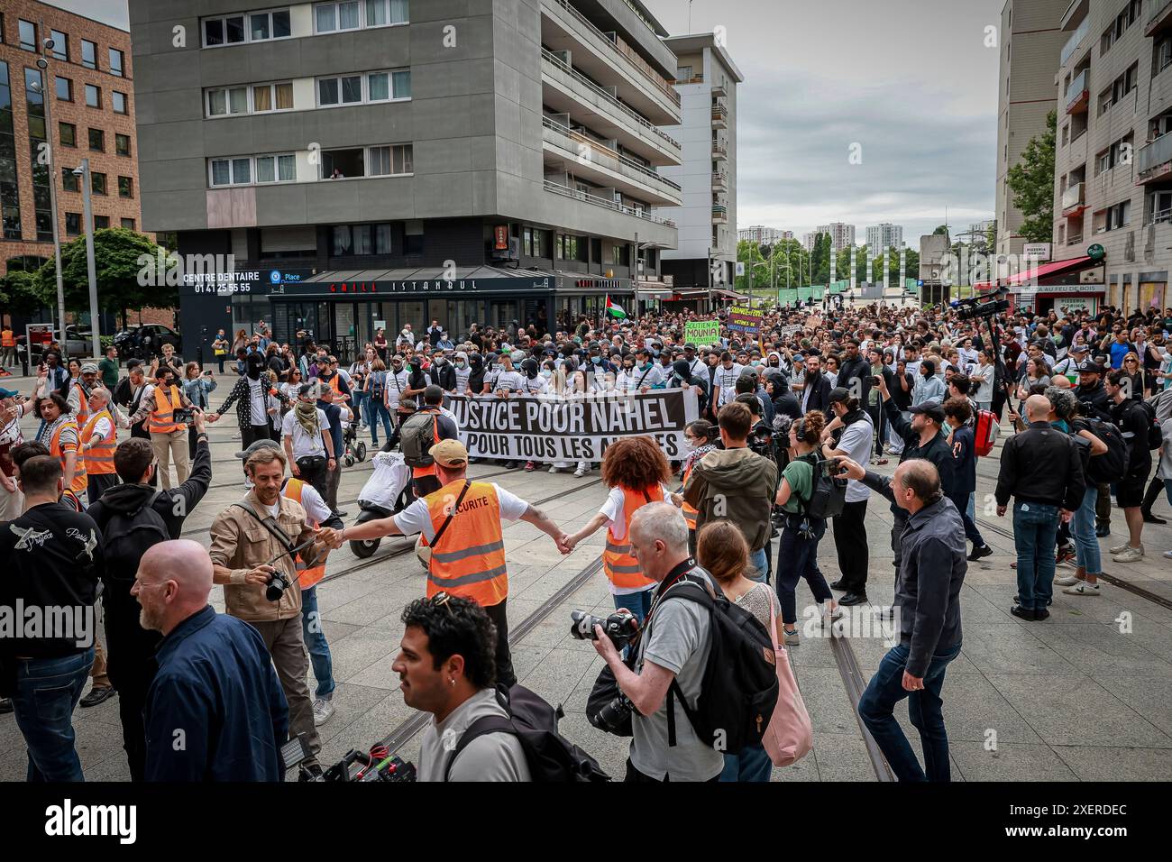 Protestors attend a silent march called by the mother of 17-year-old ...