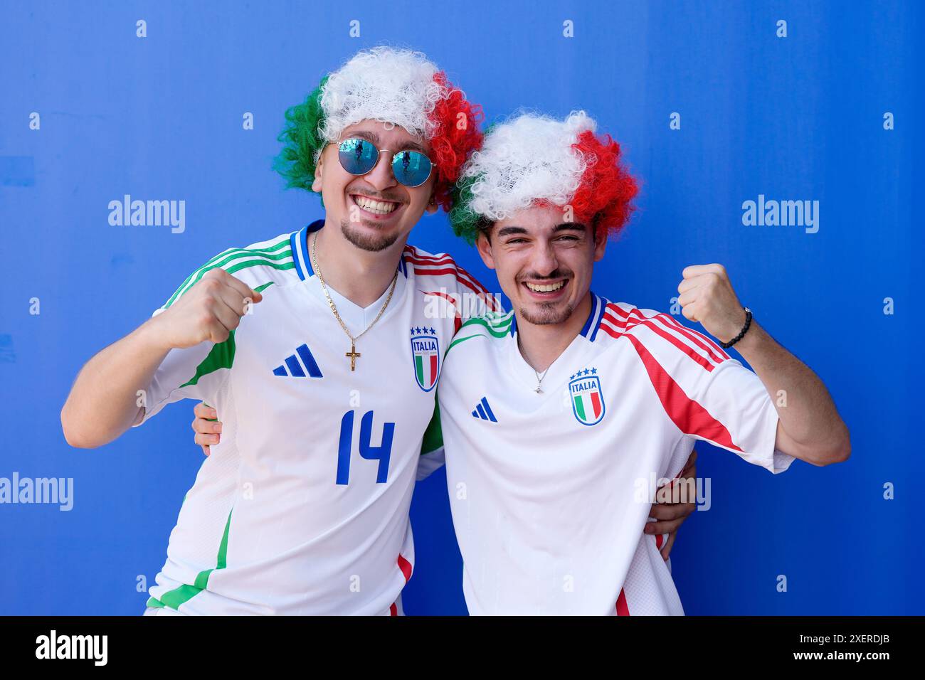 Italy fans pose for photos ahead of the UEFA Euro 2024 round of 16 ...