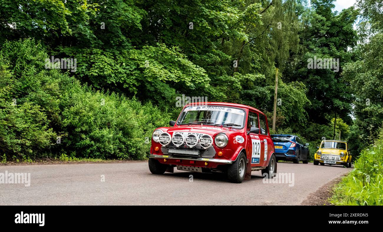 Fun car rally on country roads in South Lanarkshire, Scotland Stock ...