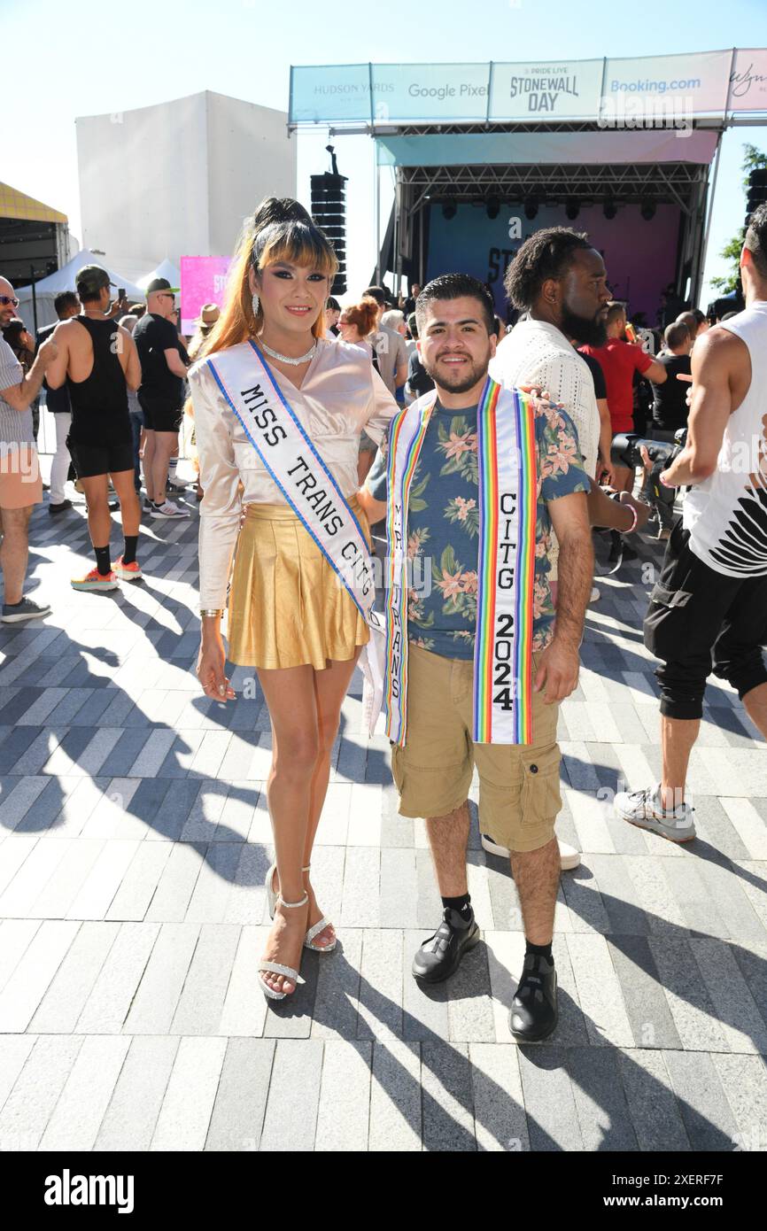 New York, USA. 28th June, 2024. Barbara Ramírez and Luke Sanchez are ...