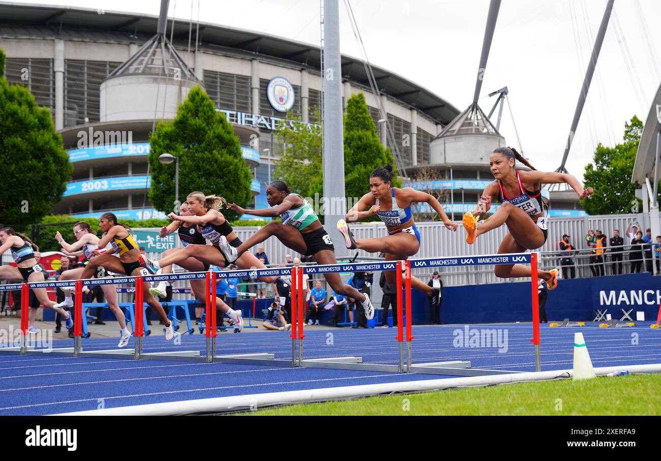 Women's 110m Hurdles Heat 3 during day one of the Olympic Trials and UK ...