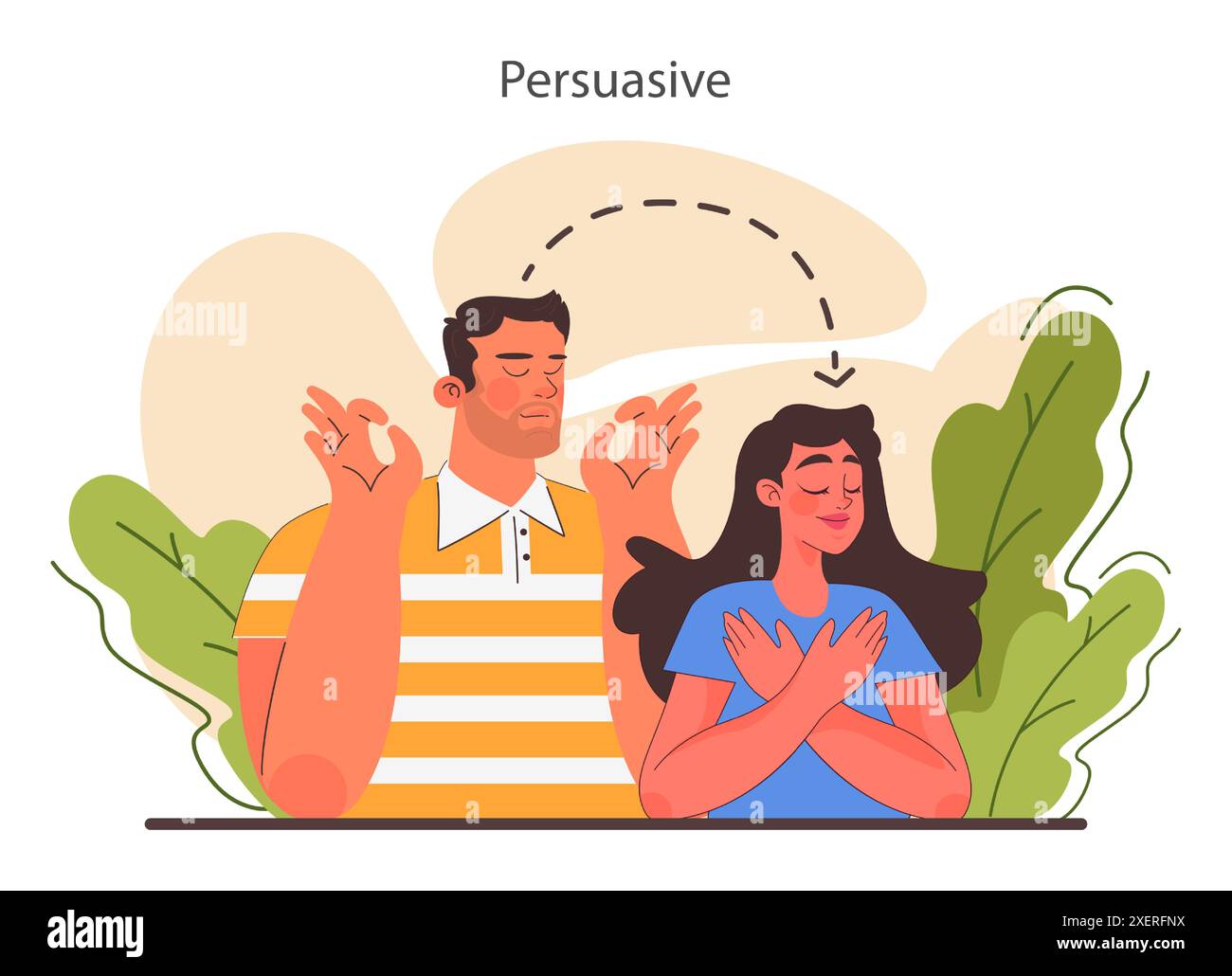 Persuasion. Soft skill, the ability to convince people. Cognitive influence and authoritative ...