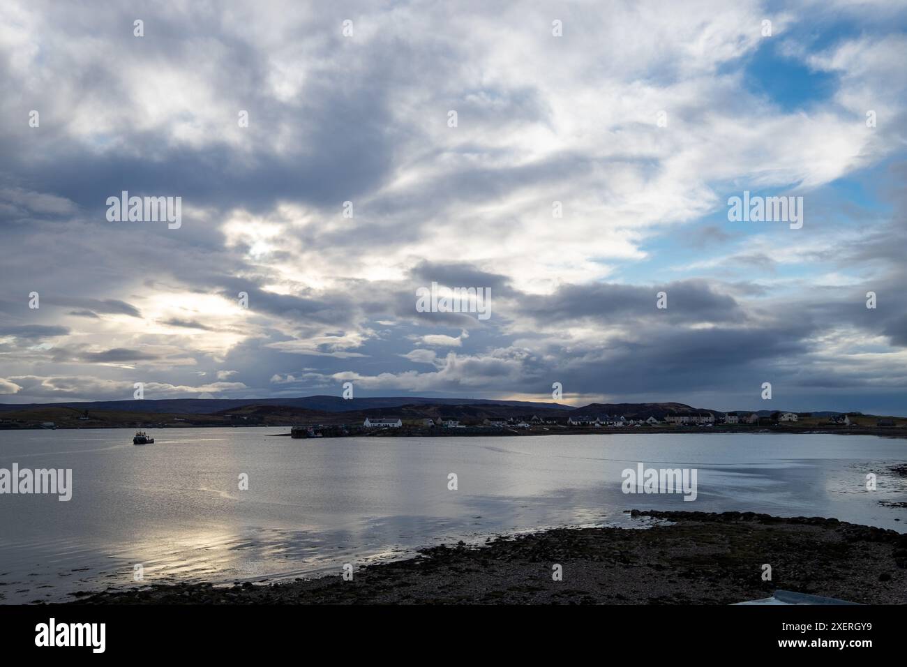View of Aultbea to Loch Ewe from close to the route of the north coast ...