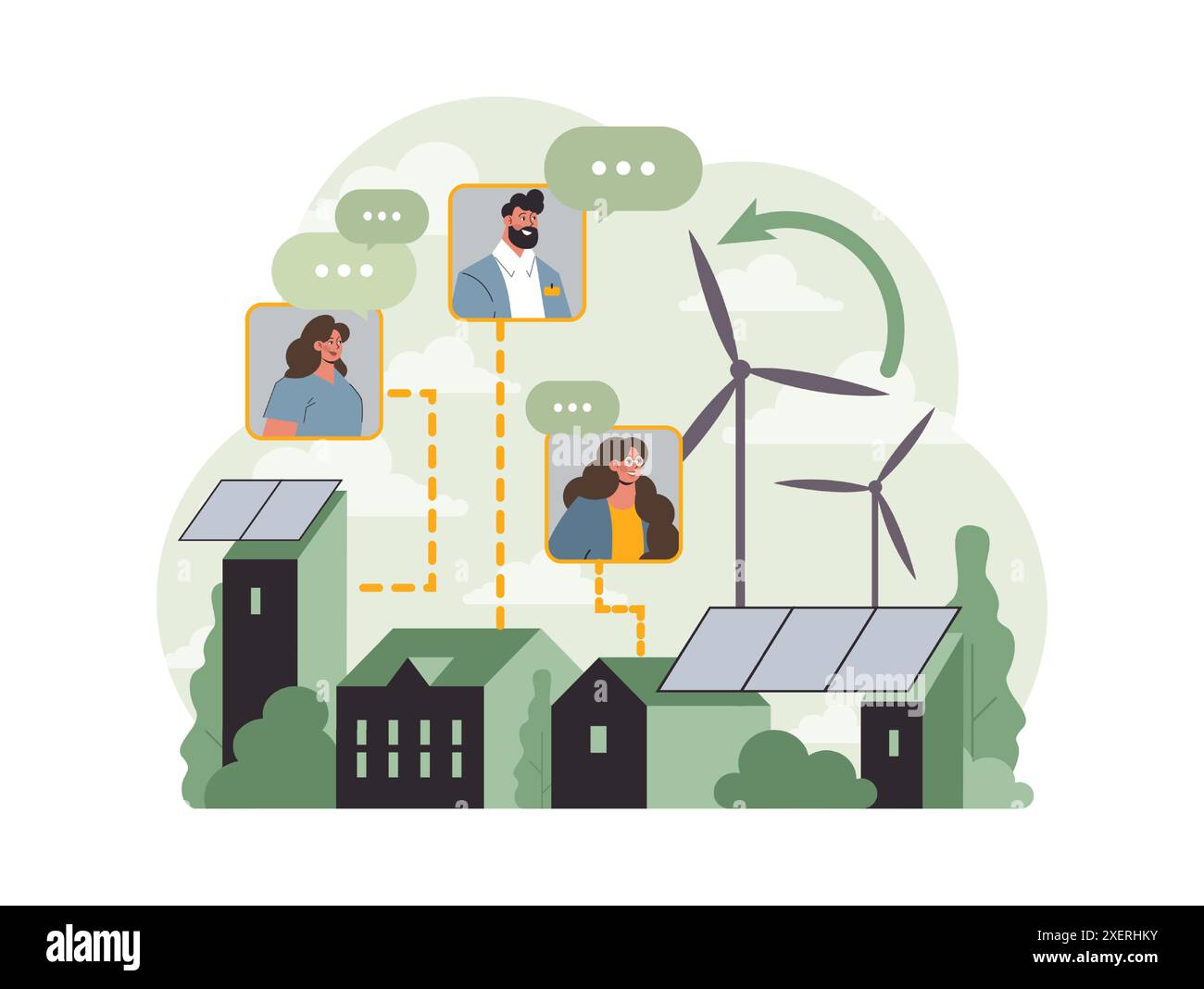 Ecosystem aerial Stock Vector Images - Alamy