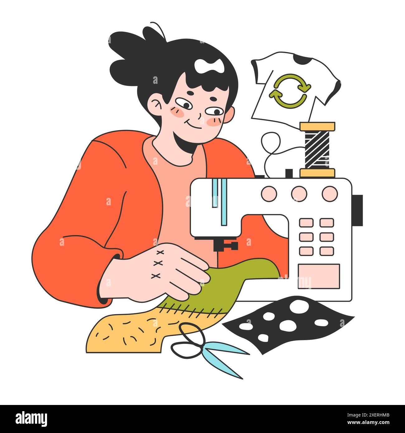 Process recycle reuse textile Cut Out Stock Images & Pictures - Alamy