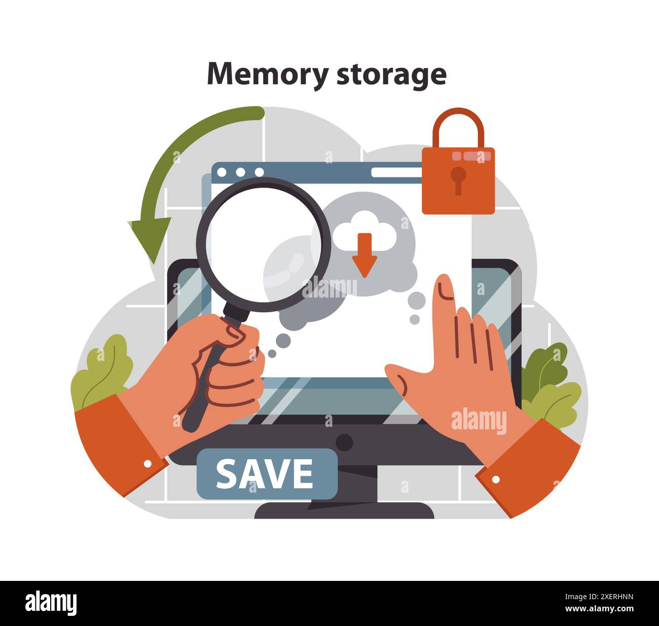 Psychology. Memory storage. Important memories and thoughts, human ...