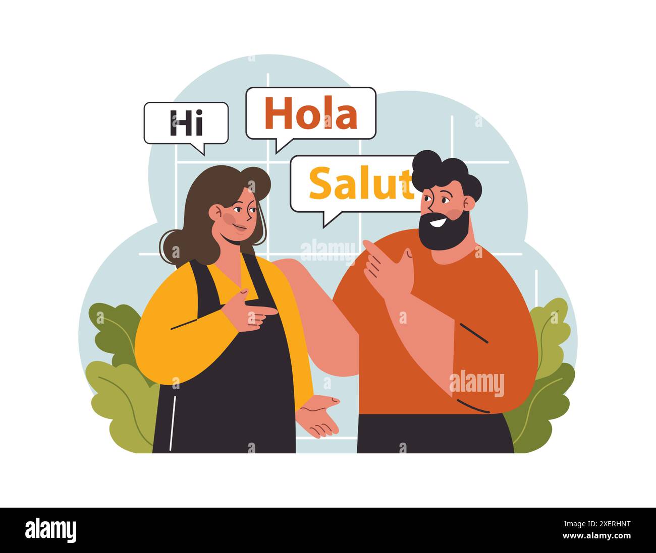Two different languages Stock Vector Images - Alamy