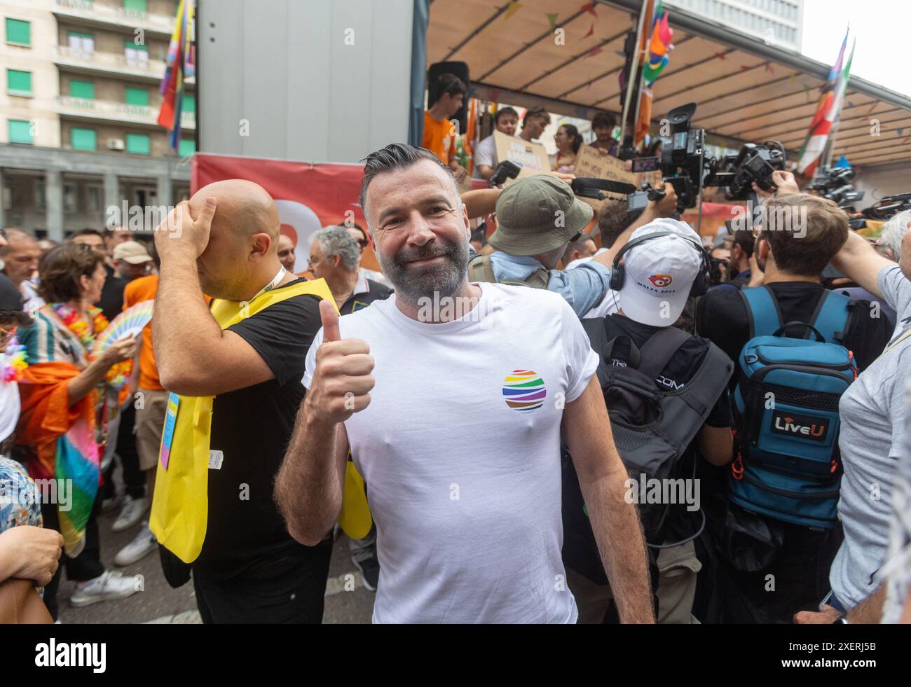 Milano, Italia. 29th June, 2024. Alessandro Zan al Milano Pride 2024 in ...