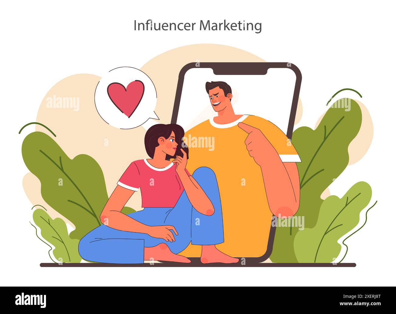 Influencer marketing. Social media or e-commerece digital promotion by ...