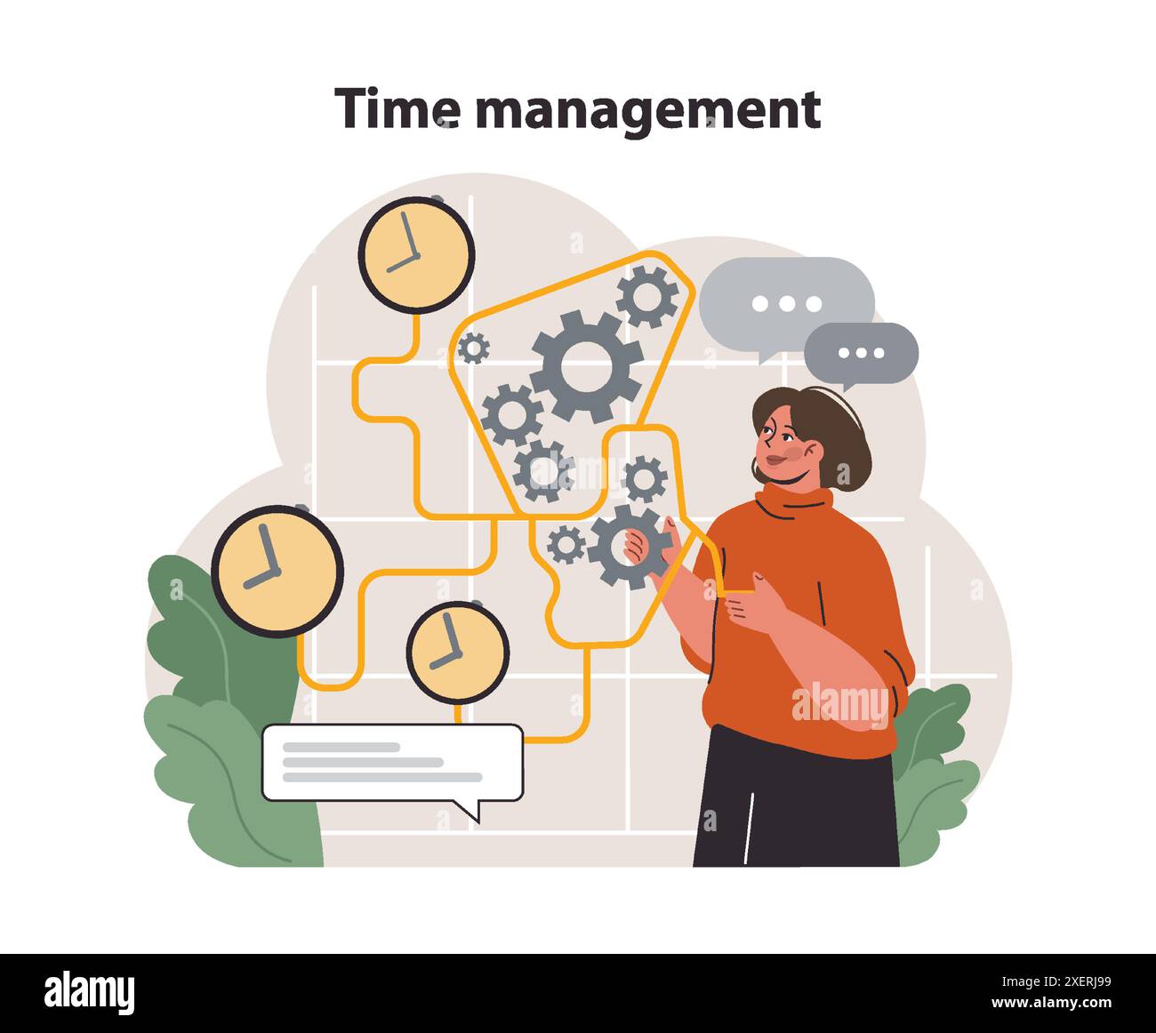 Personal growth. Time management. Character with self-discipline ...