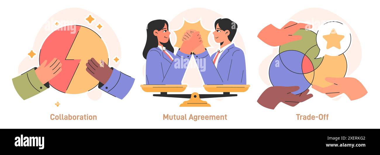 Compromise set. Finding common ground and search for mutual agreement ...