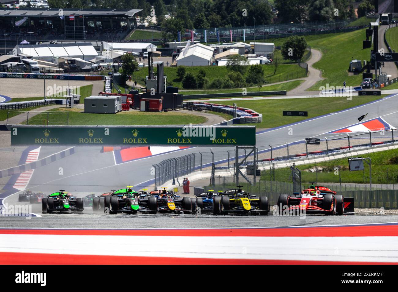 Start of Sprint race 03 BEARMAN Oliver (gbr), Prema Racing, Dallara F2 ...