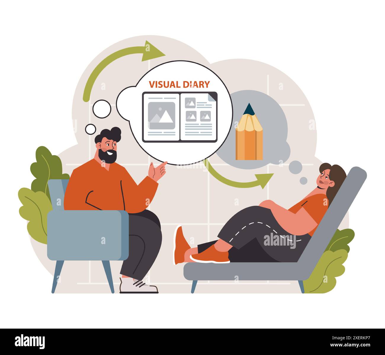 Art therapy. Character developing a creativity. Self-expression idea ...