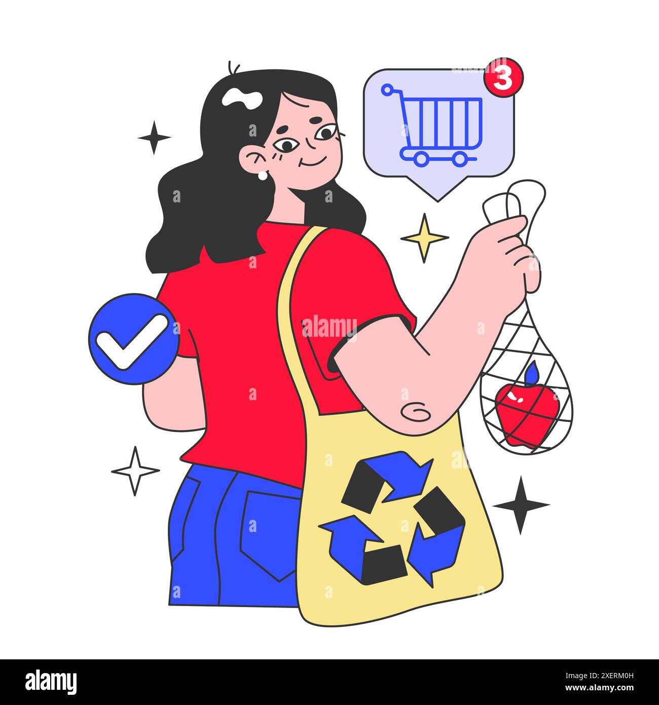 Conscious consumption. Consumer using reusable shopping bag instead of ... Conscious consumption. Consumer using reusable shopping bag instead of ...