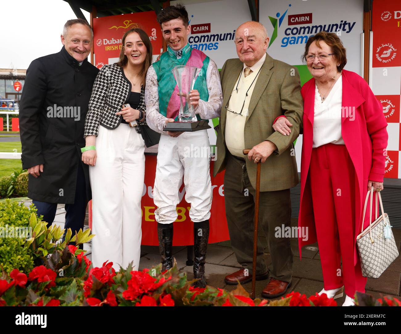 Jockey Rossa Ryan, with his family, father, David, sister, Holly, and ...