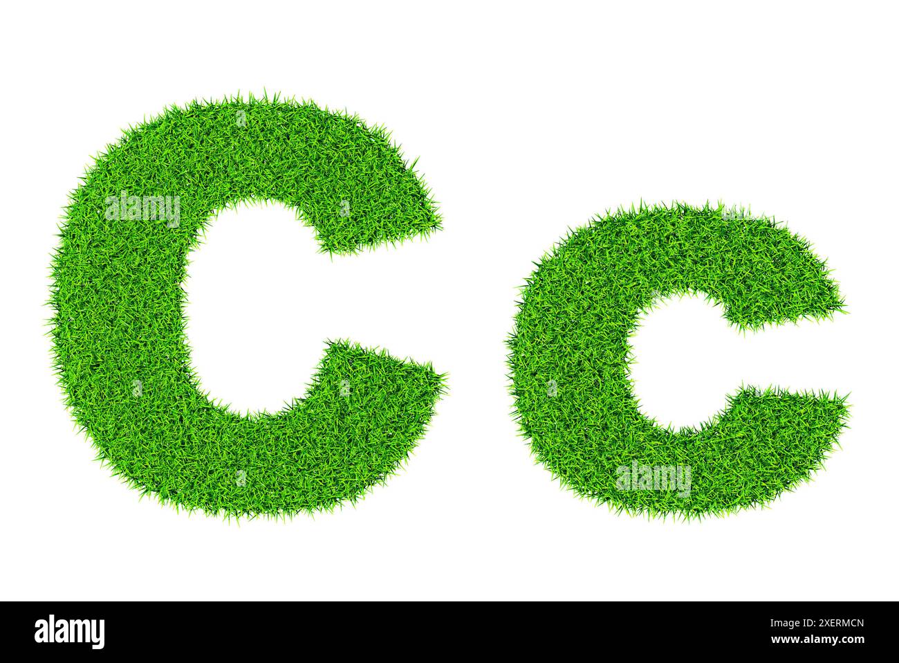 Grass letter C Stock Photo - Alamy
