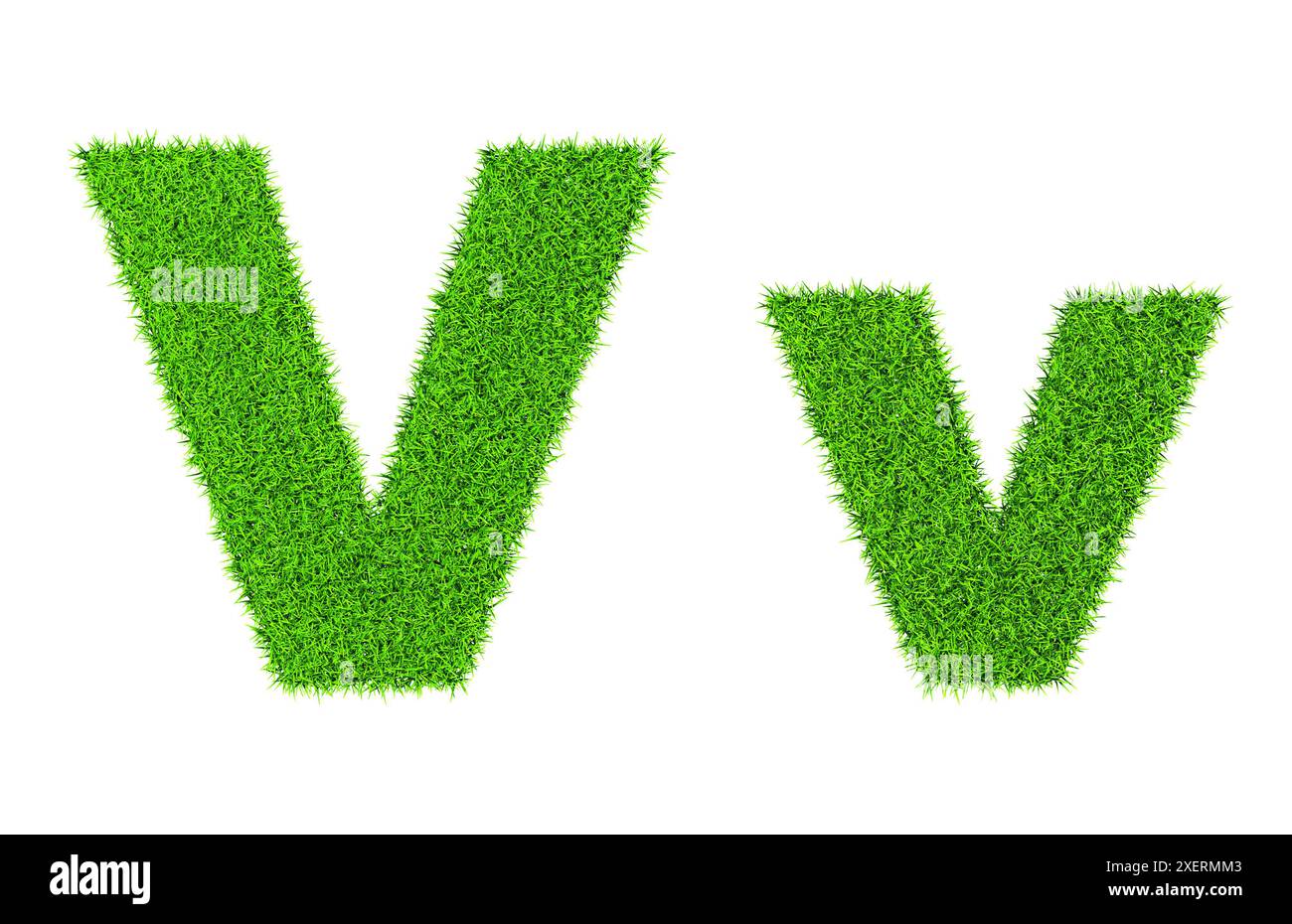 Grass letter V Stock Photo - Alamy