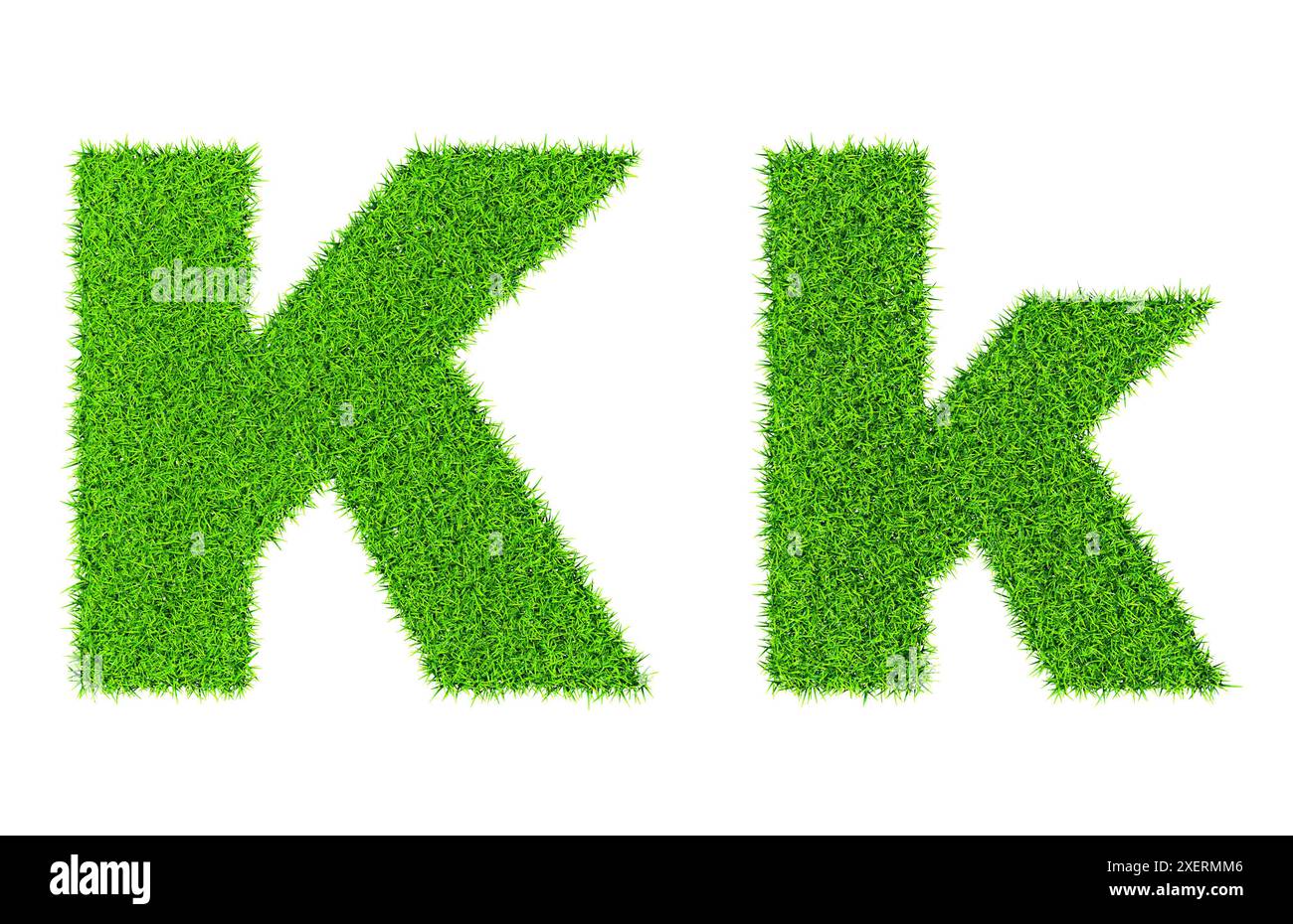 Grass letter K Stock Photo - Alamy