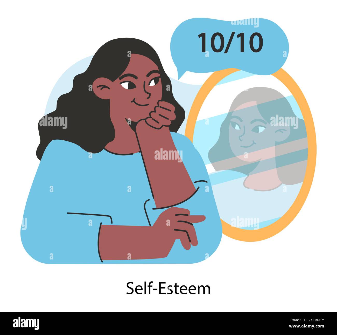 Self-esteem. Deep understanding and acceptance of own personality ...