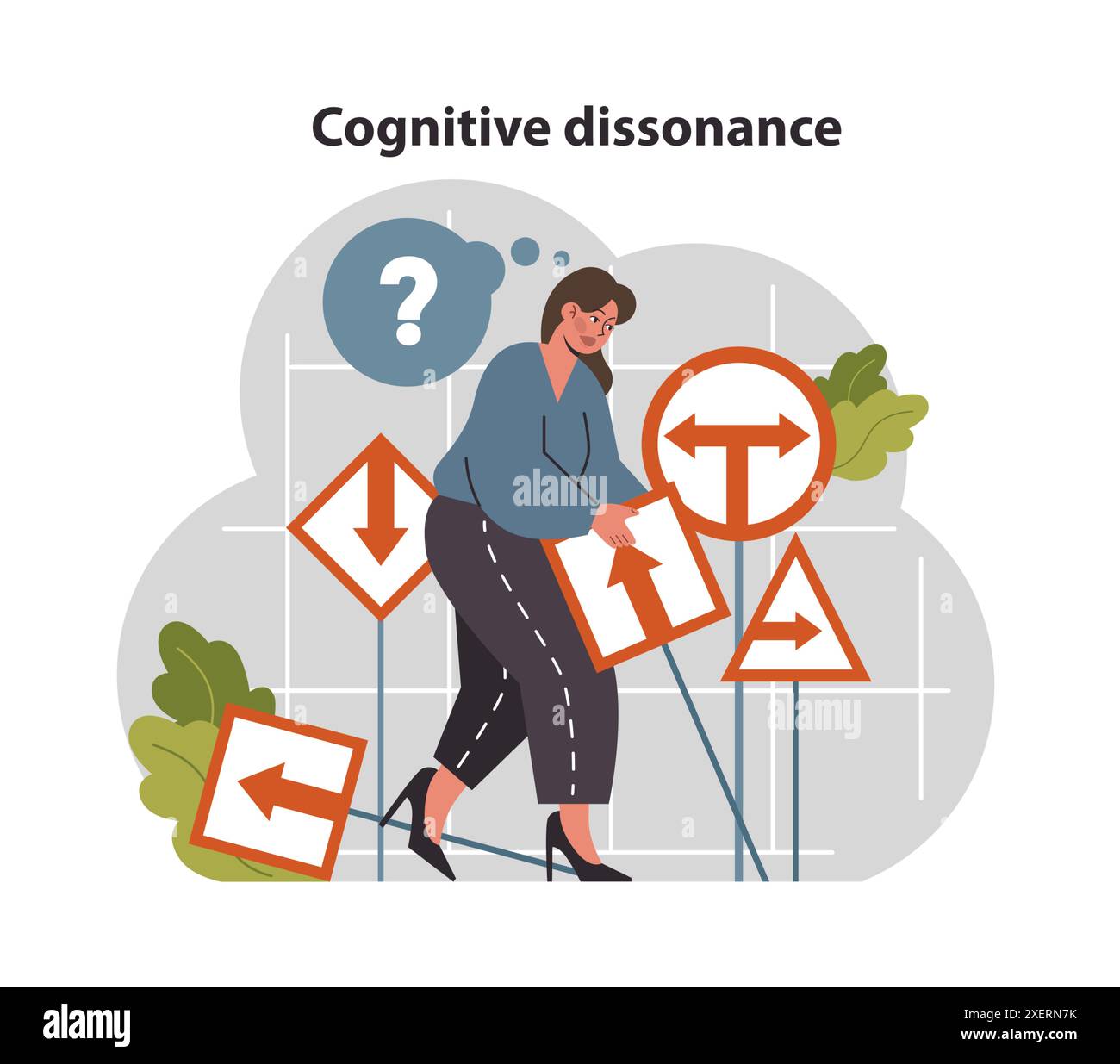 Cognitive dissonance. Mental and psychological phenomenon. Cognitive ...