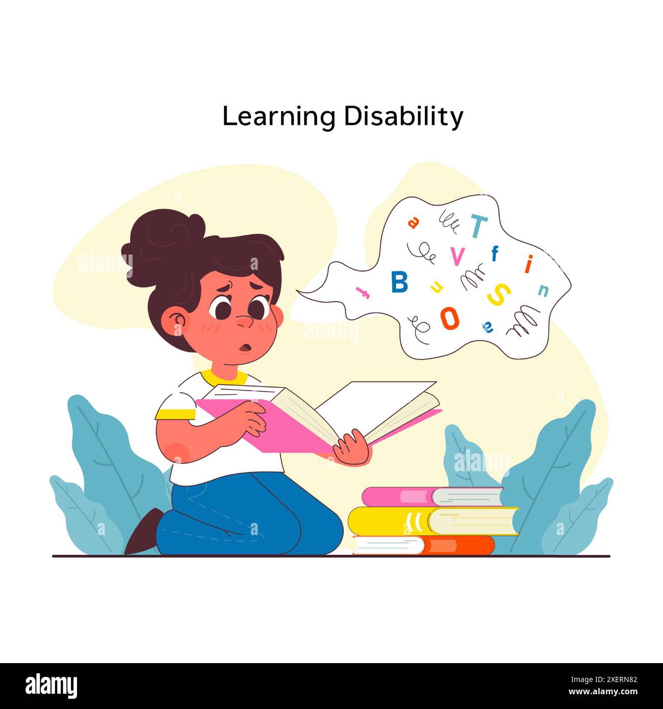 Children with learning disabilities Stock Vector Images - Alamy