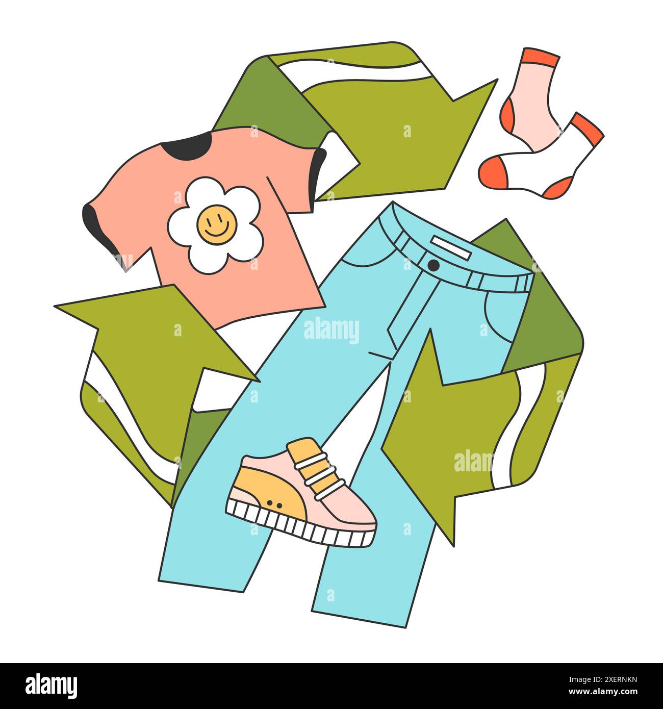 Process recycle reuse textile Cut Out Stock Images & Pictures - Alamy