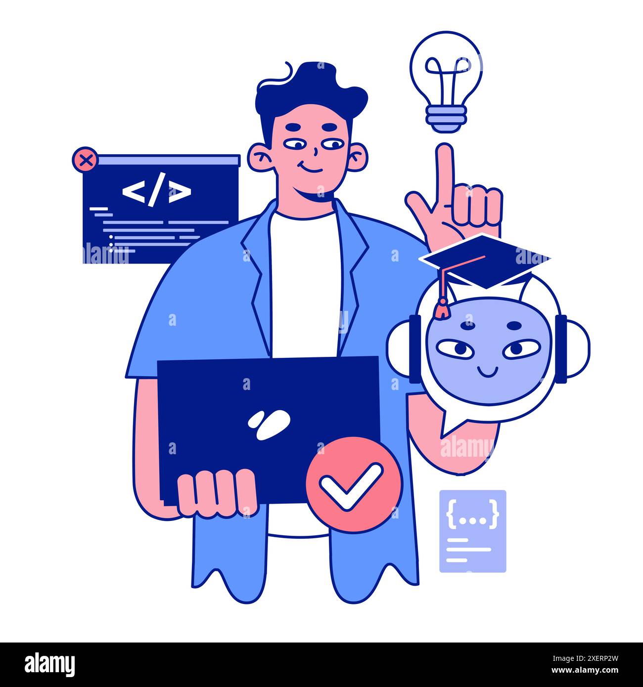 Artificial intelligence in business. AI-powered production, management and marketing. Self ...