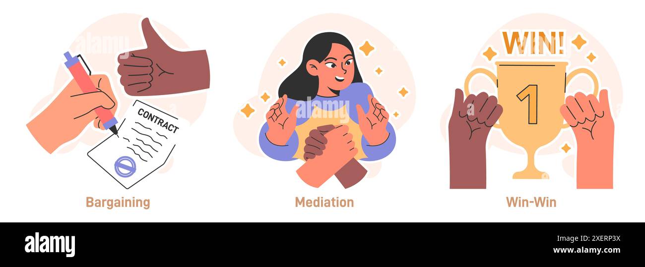 Compromise set. Finding common ground and search for mutual agreement ...