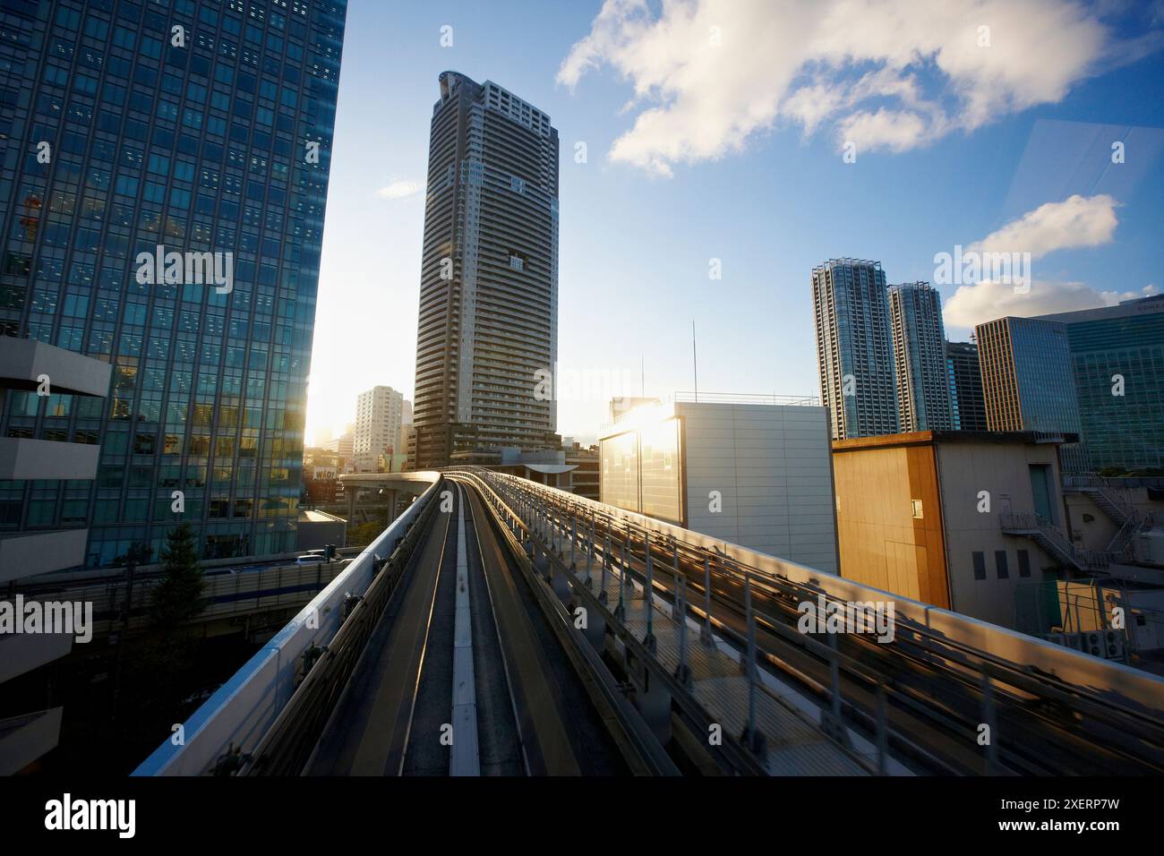 Shiodome, Yurikamome line, Monorail train, Tokyo, Japan Stock Photo - Alamy