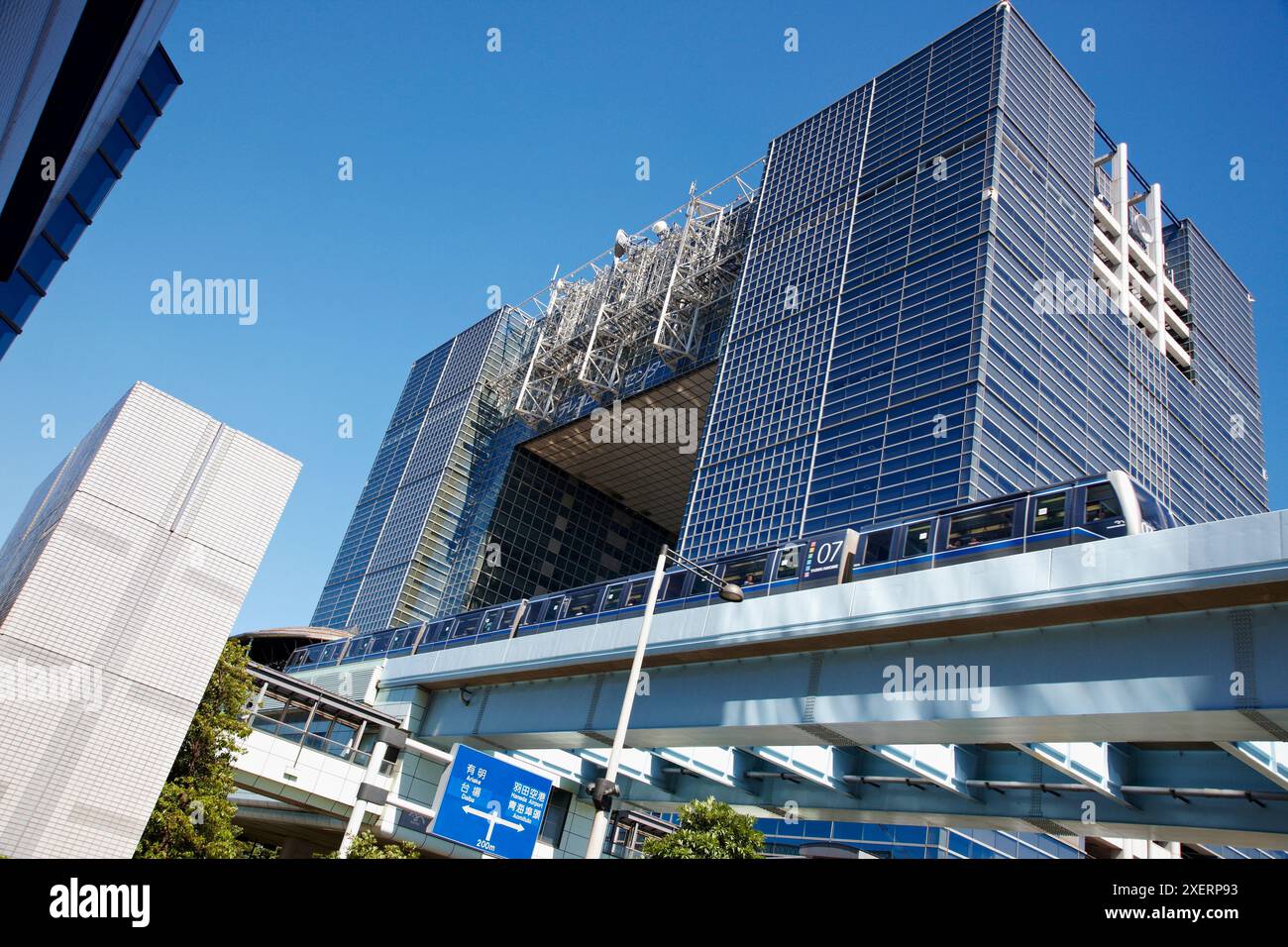 Telecom Center, Odaiba, Yurikamome line, Monorail train, Tokyo, Japan ...