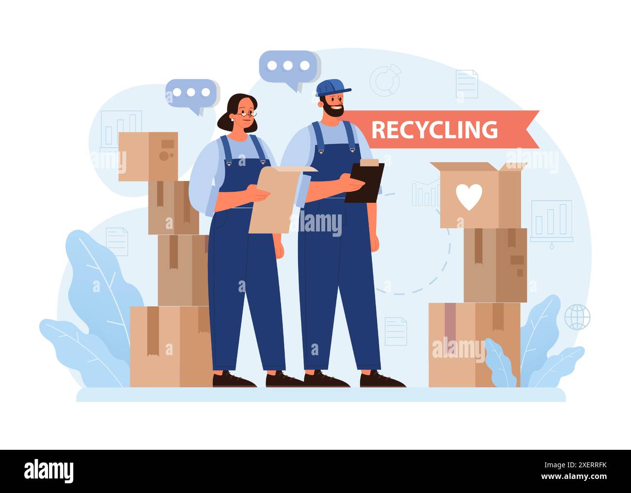 Sustainability. Conscious consumption. Character with eco-friendly life ...