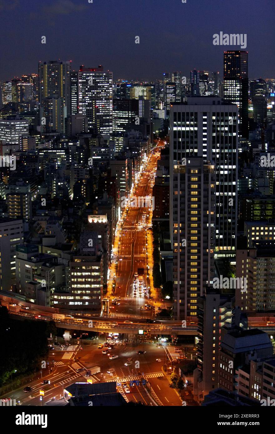 Japan city night highways hi-res stock photography and images - Alamy