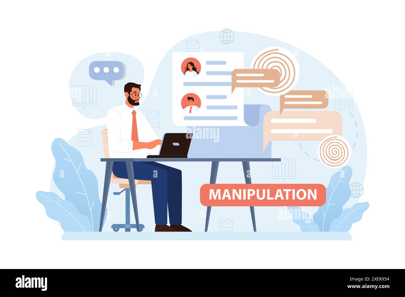 Manipulation. Psychological control method. Domination exploitation, emotional abuse and control ...