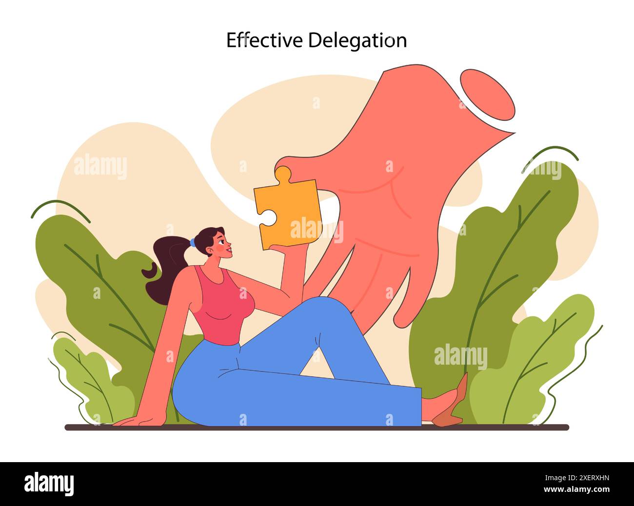 Leadership skill. Delegation. Effective task sharing or work ...