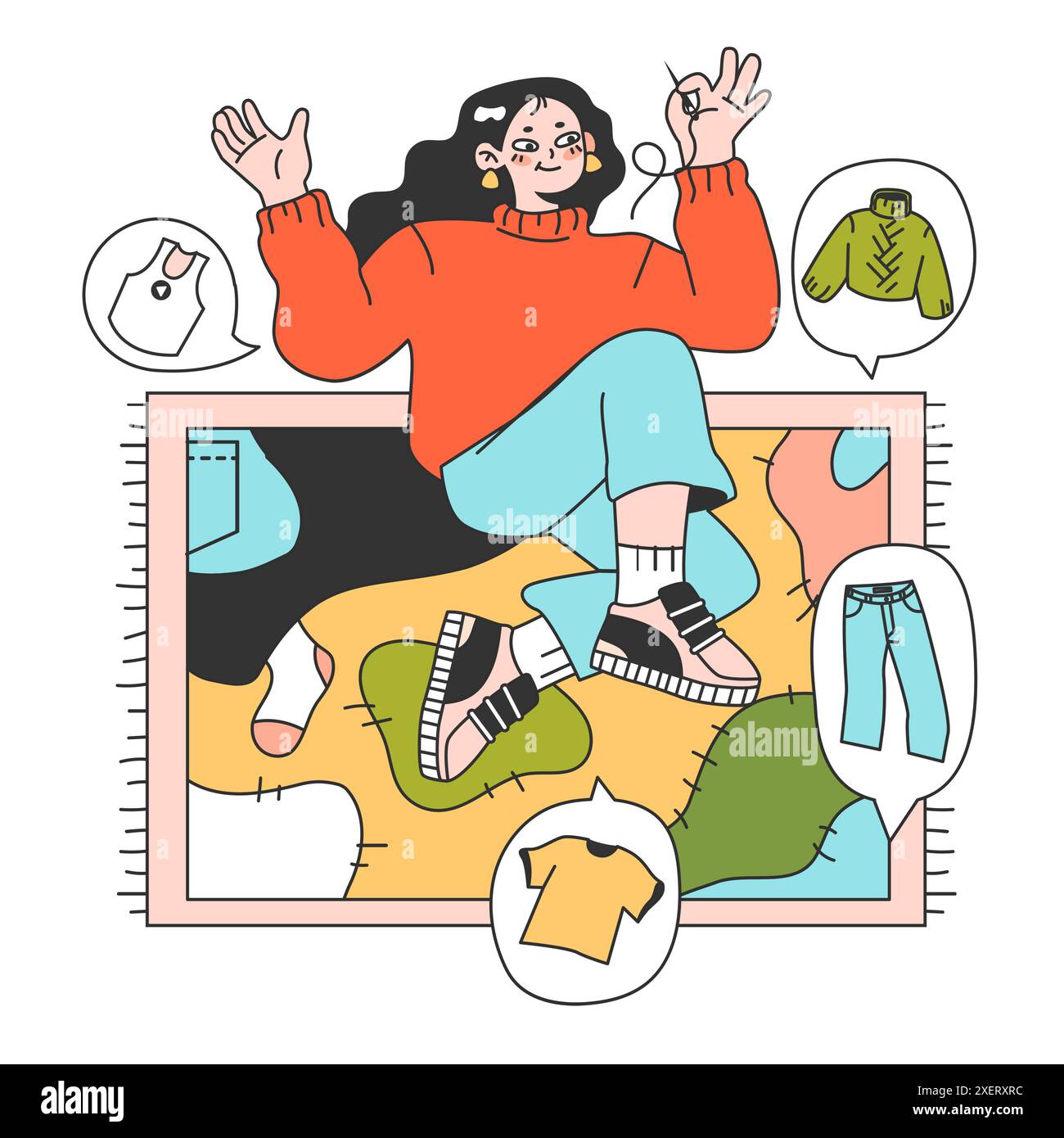 Process recycle reuse textile Cut Out Stock Images & Pictures - Alamy