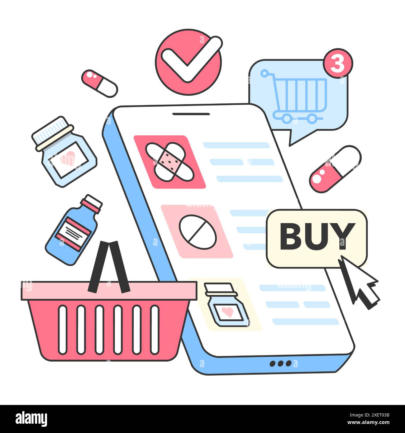 Purchasing drugs Stock Vector Images - Alamy