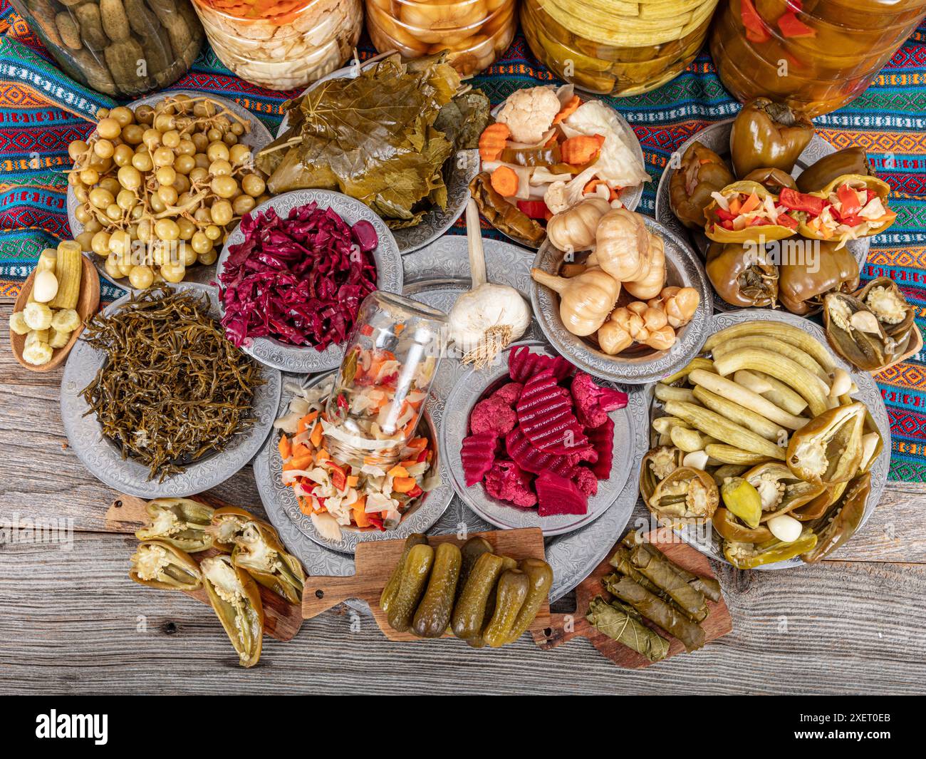 Homemade pickle exhibition. Pickle jar types. Different types of ...