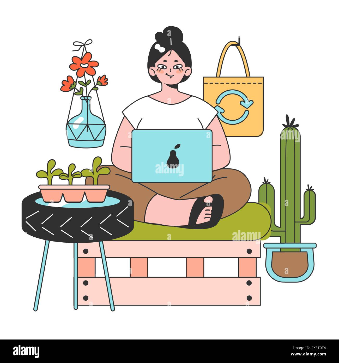 Repurpose pot Stock Vector Images - Alamy