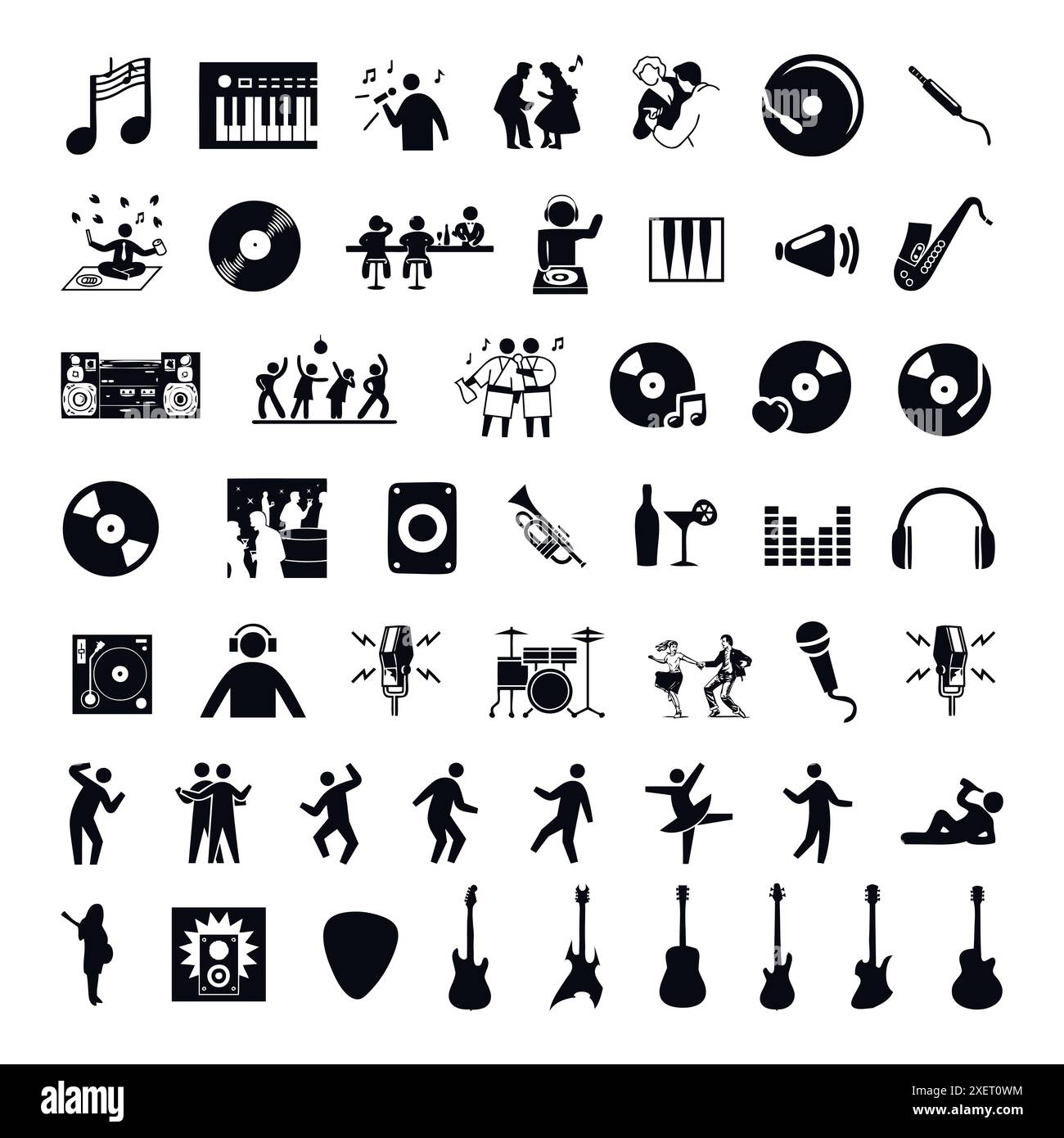 Music instruments icons musical electronic drum hi-res stock ...