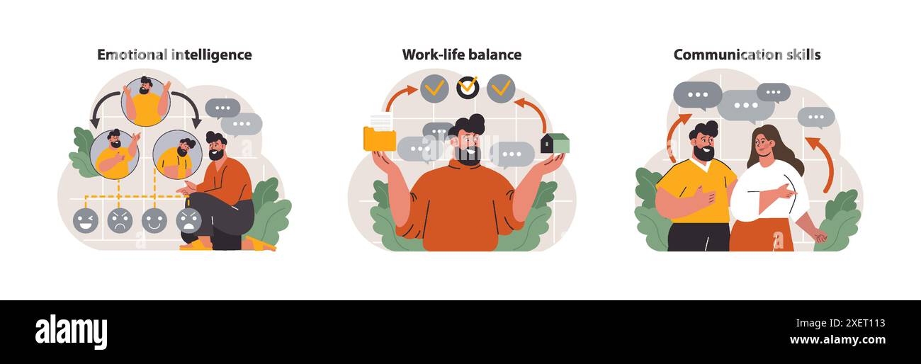 Personal growth set. Professional or personal development. Employee ...