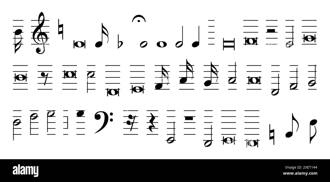 Musical notes clipart hi-res stock photography and images - Alamy