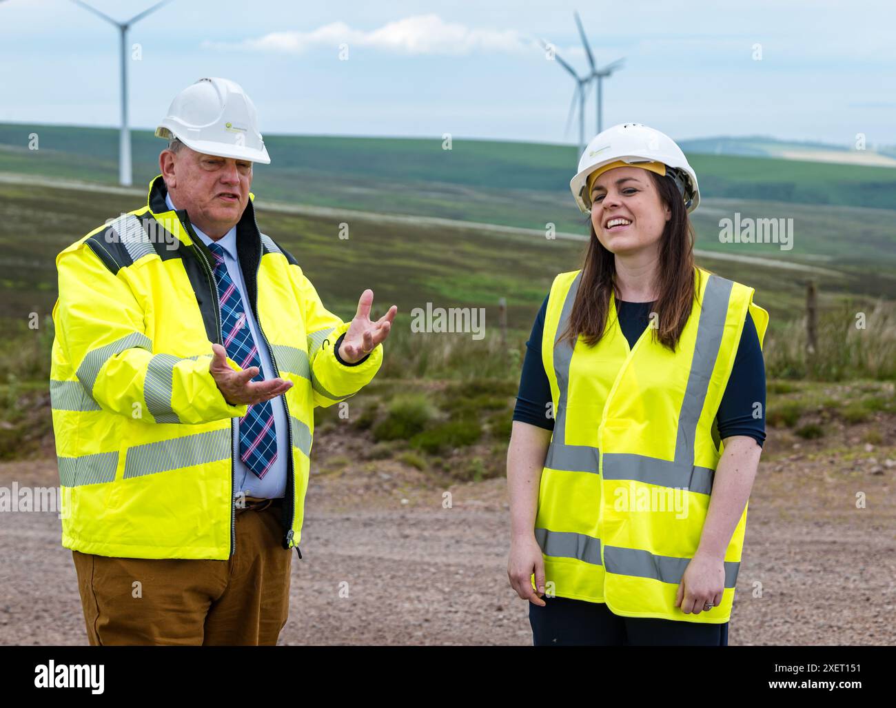 Depute First Minister Kate Forbes at Aikengall community wind farm ...