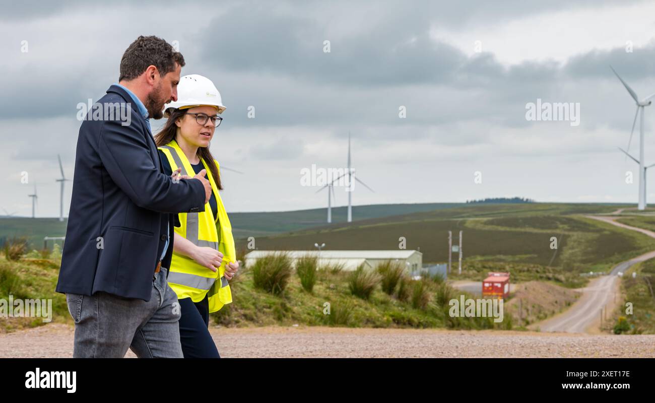 Depute First Minister Kate Forbes at Aikengall community wind farm ...