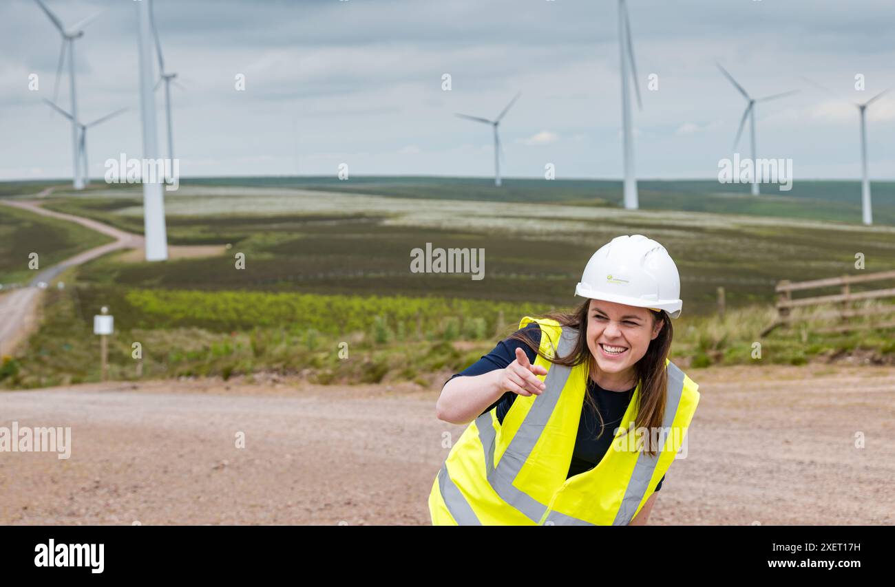 Depute First Minister Kate Forbes at Aikengall community wind farm ...