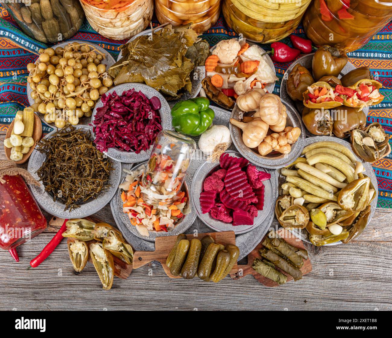 Homemade pickle exhibition. Pickle jar types. Different types of ...