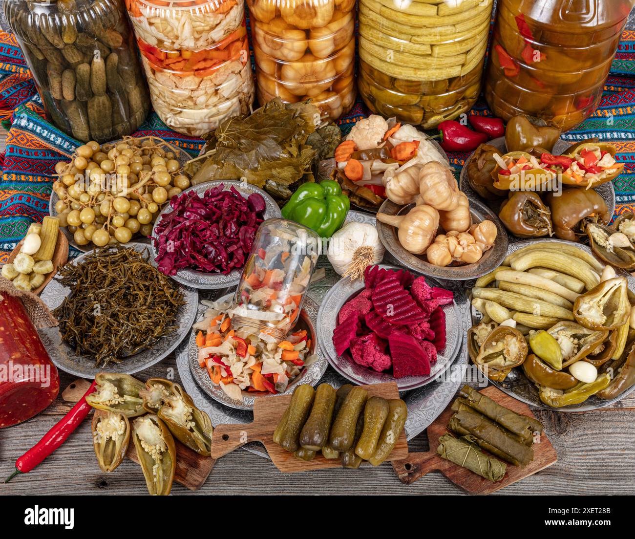 Homemade pickle exhibition. Pickle jar types. Different types of ...