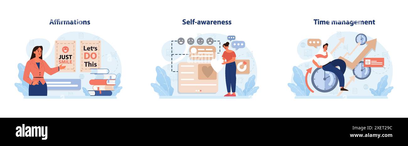 Personal growth set. Professional or personal development. Employee ...